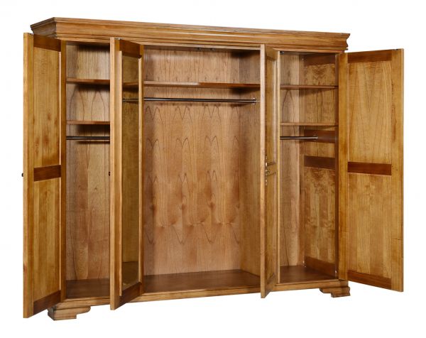 Hampton 4 Door Walnut Wardrobe