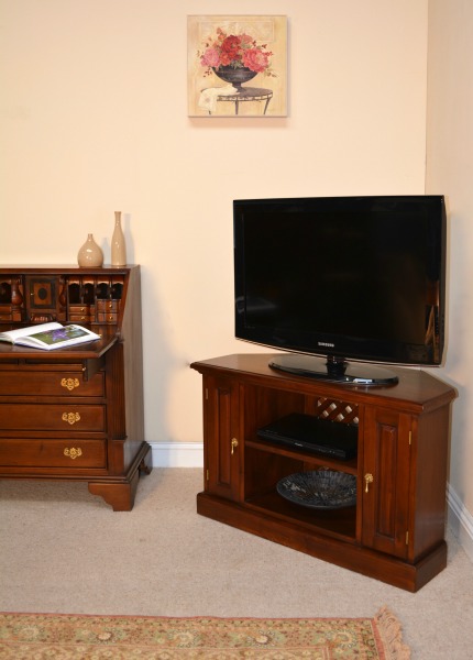Solid Mahogany Corner TV Unit