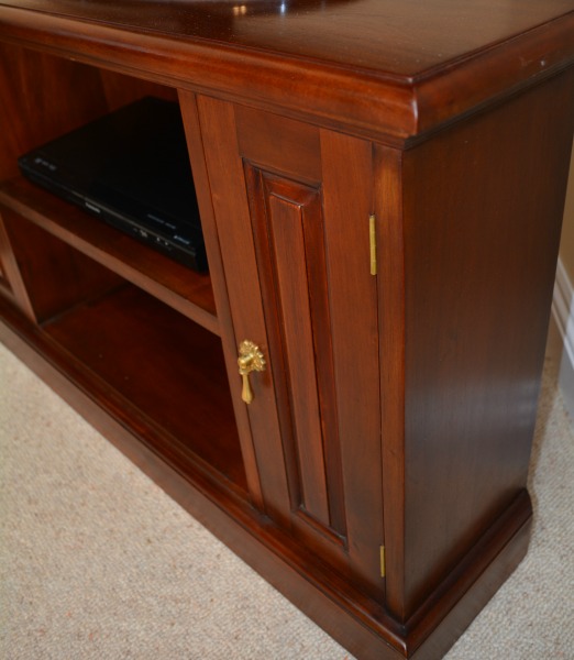 Solid Mahogany Corner TV Unit