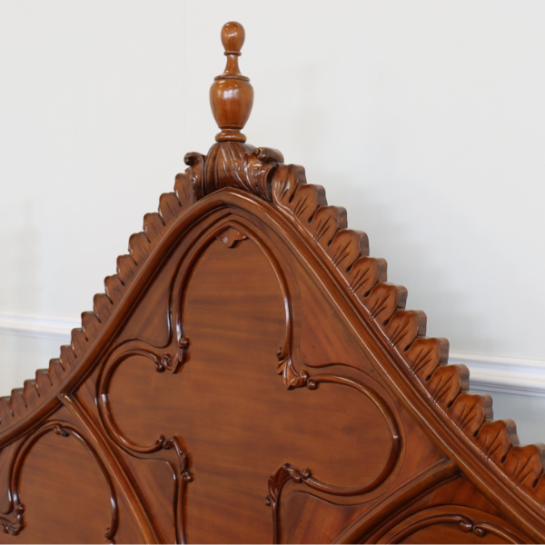 Mahogany Gothic Style Empire Bed Frame
