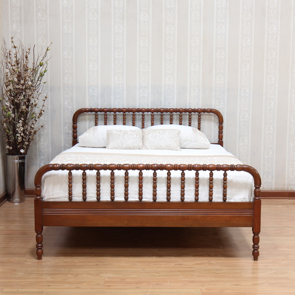Bobbin Mahogany Bed Frame