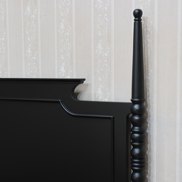 black bobin spire bed frame