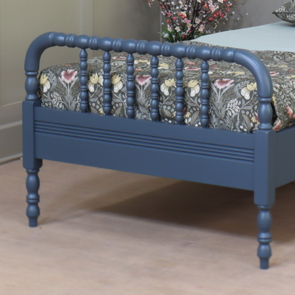 Bobbin Single Bed in Hague Blue