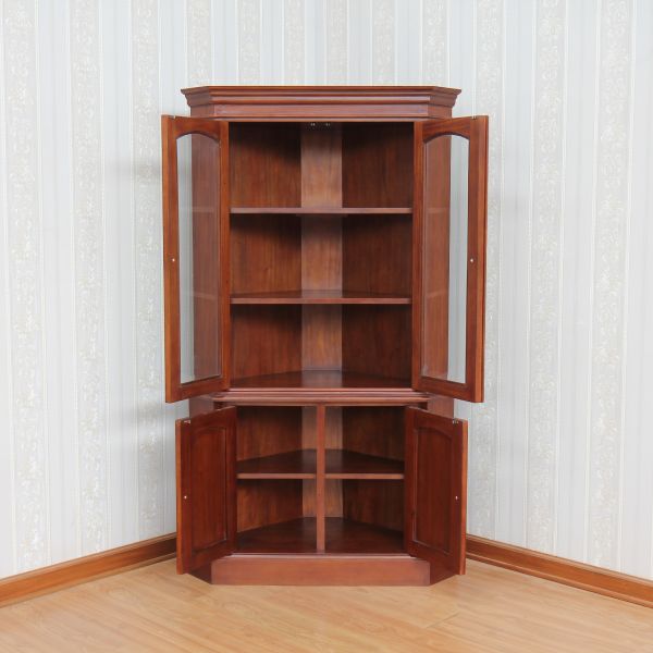 Mahogany Corner Display Cabinet
