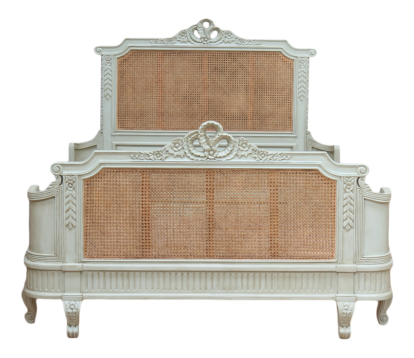 Antoinette French Rattan Bed Frame