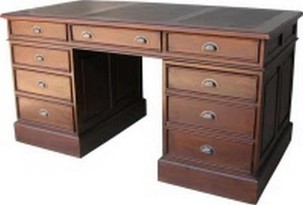 computer desk with leather top and antique handlesDP02 Computer desk ...